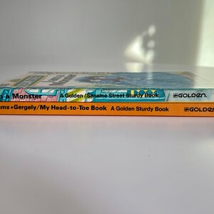2 Vintage Golden Sturdy Board Books: Sesame Street I Am A Monster, and ...