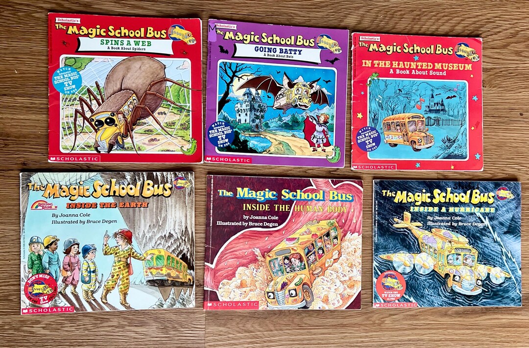 6 Assorted Magic School Bus Book Set by Joanna Cole//vintage Paperback ...