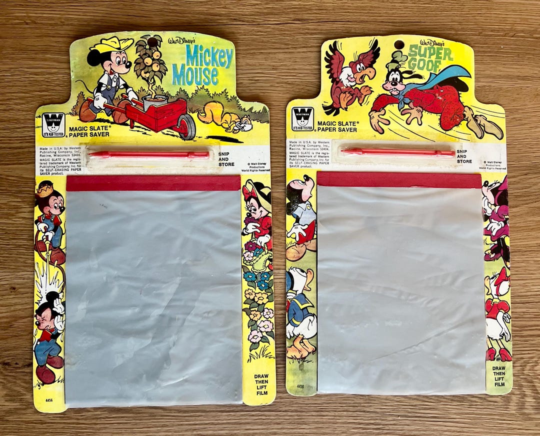 Walt Disney Magic Slate Paper Saver//vintage Self Erasing Paper ...
