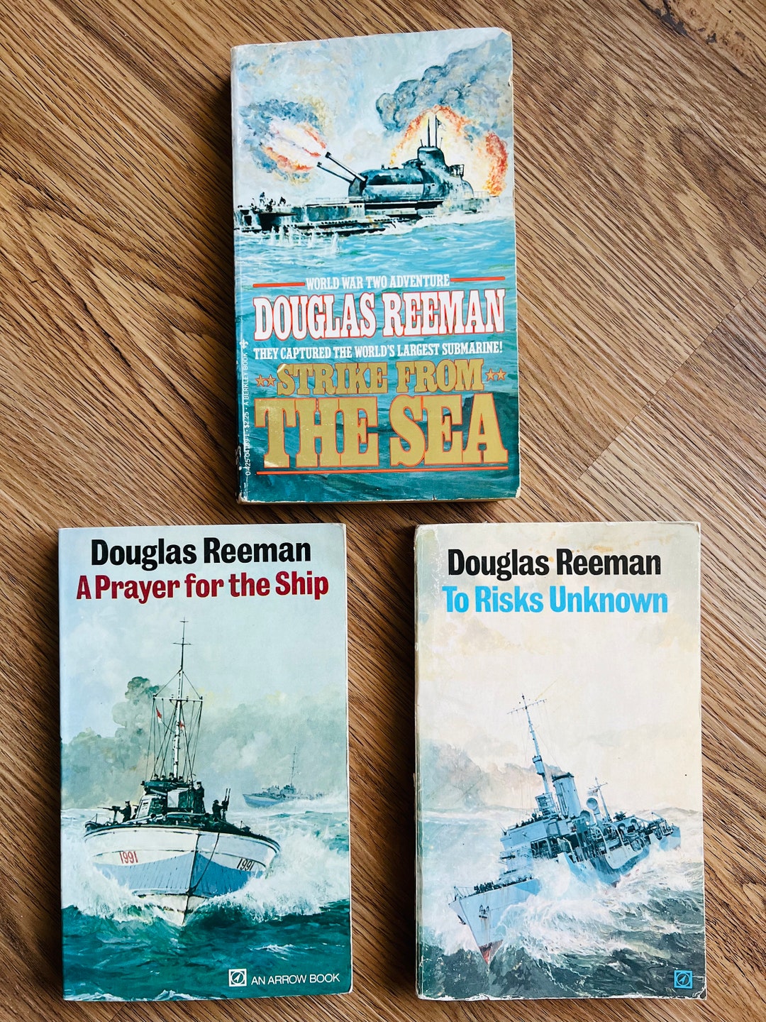3 Douglas Reeman Vintage WWII Naval Fiction Books//to Risks Unknown, A ...