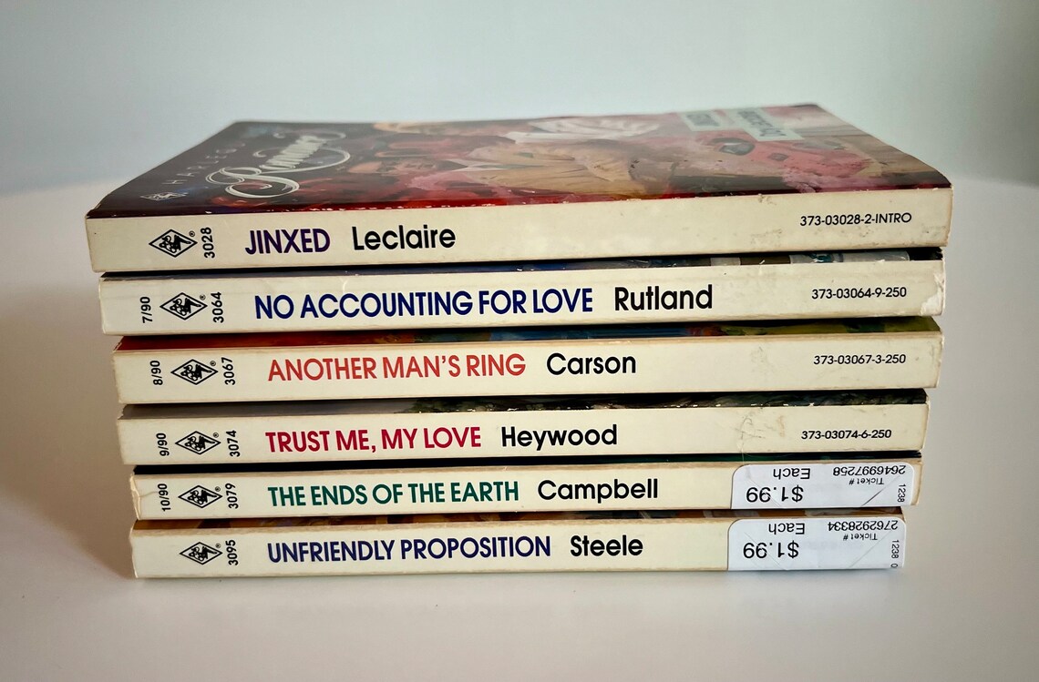Vintage 1990s Harlequin Romance Novels - Set of 6 First Editions - Etsy