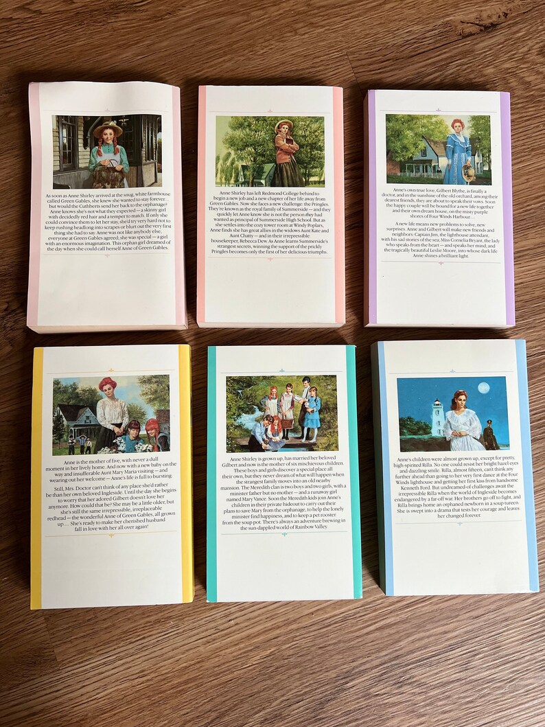 Set of 6 Anne of Green Gables by L.M. Montgomery//vintage Paperback ...