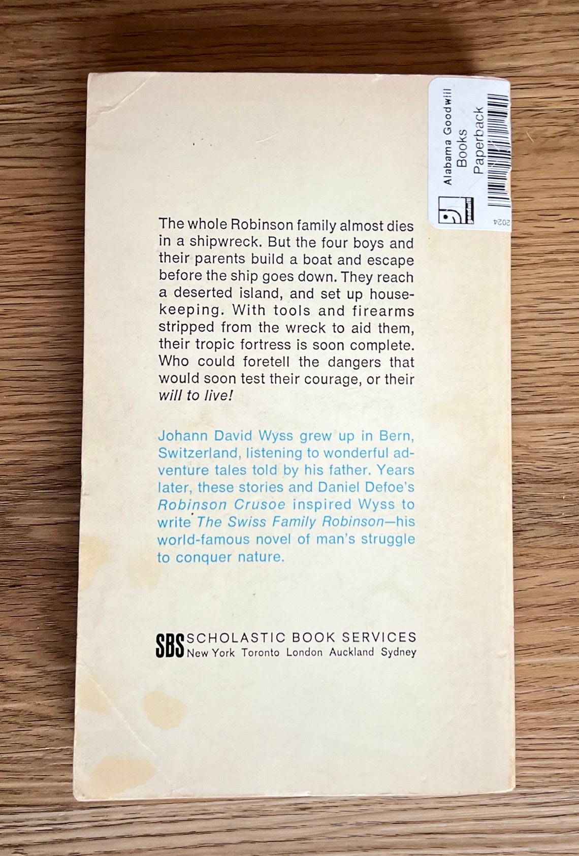 1972 Swiss Family Robinson by Johann David Wyss//vintage Scholastic Paperback Classic Novel - Etsy