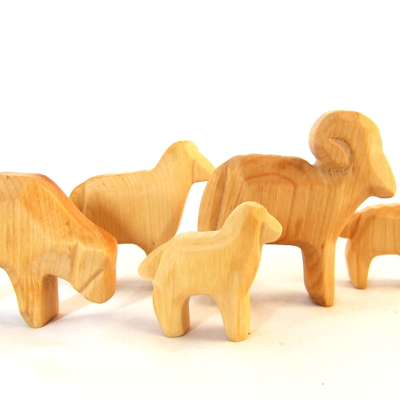 Wooden Sheep Figurine - Etsy