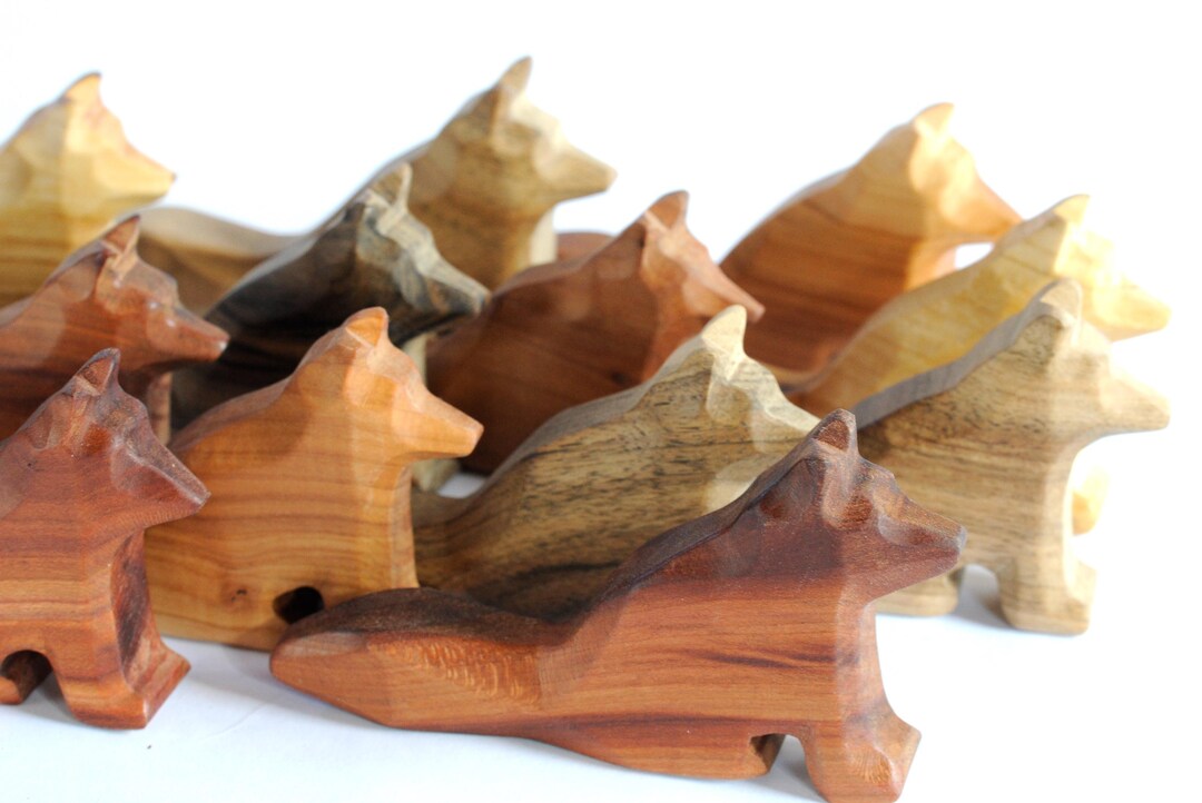 Little Fox, Carved From Cherry, Plum, Apple, Walnut Wood, Woodcarving ...