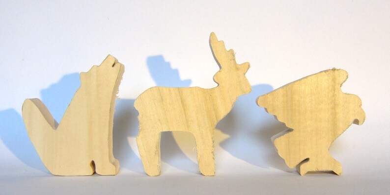 Wood Cutouts Unfinished Wooden Animals Do It Yourself - Etsy