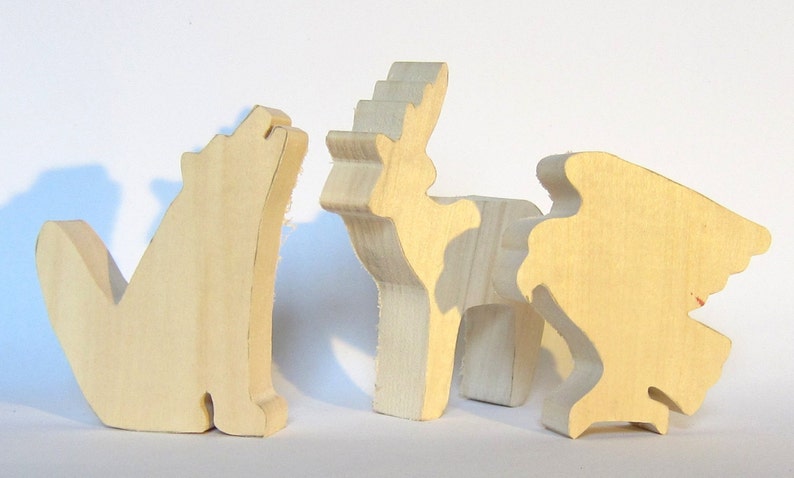 Wood Cutouts Unfinished Wooden Animals Do It Yourself - Etsy