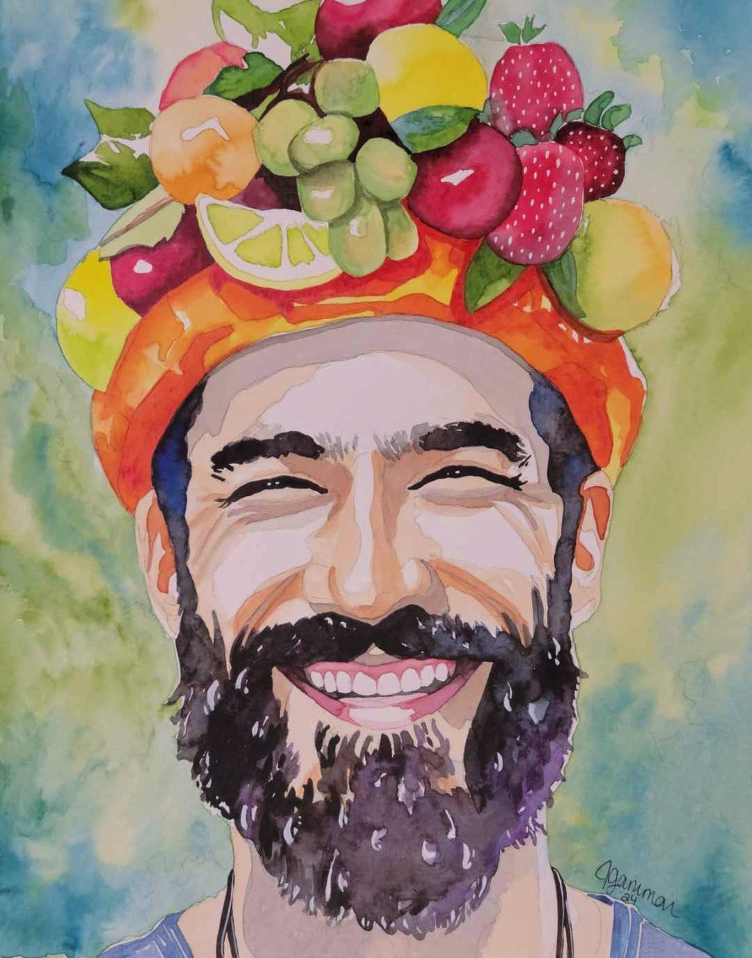 9x12 Original Watercolor Art "parker's Sweet Pickin's" by Jessica ...