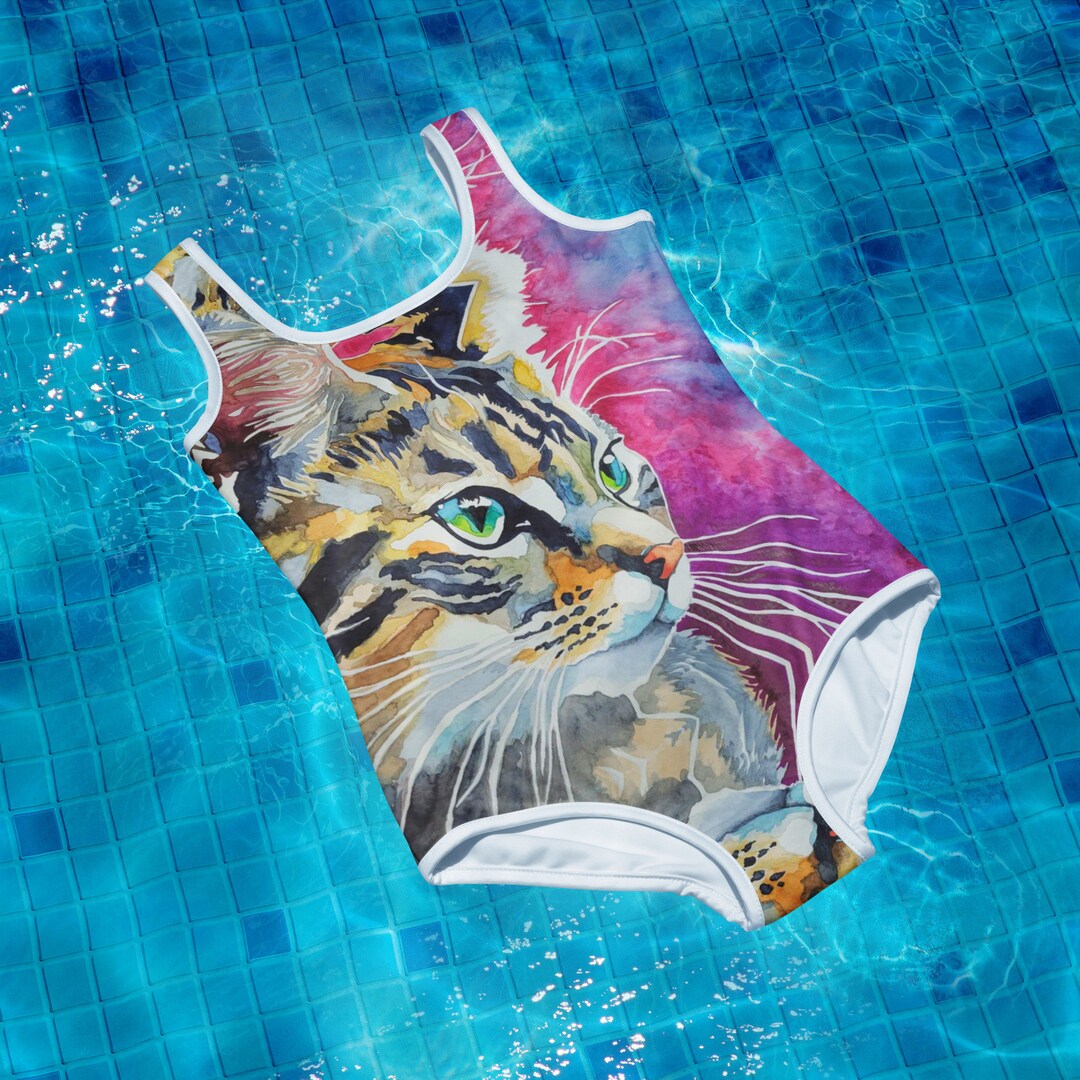 All-over Print Youth Swimsuit Printed With "luna" Original Art by ...