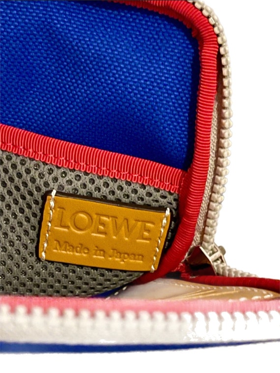 Loewe Eye Nature Zip Neck Pouch Canvas with Appliqué - Gem