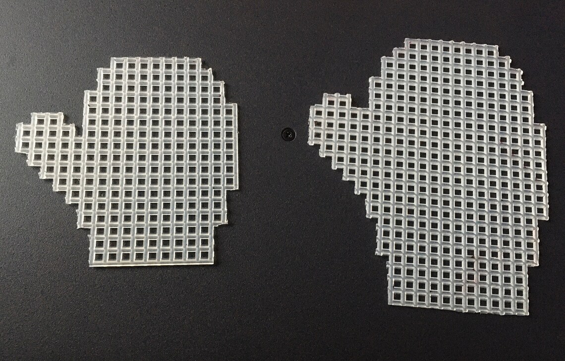 Precut Plastic Canvas Mitten Cutout, Precut Mitten Shape Plastic Canvas ...