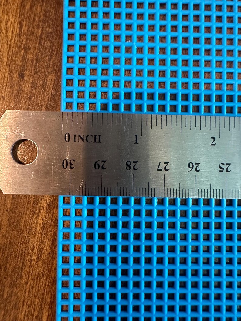 7 Mesh Florescent Blue Plastic Canvas Sheet, 10.5 X 13.5 Clear Plastic ...