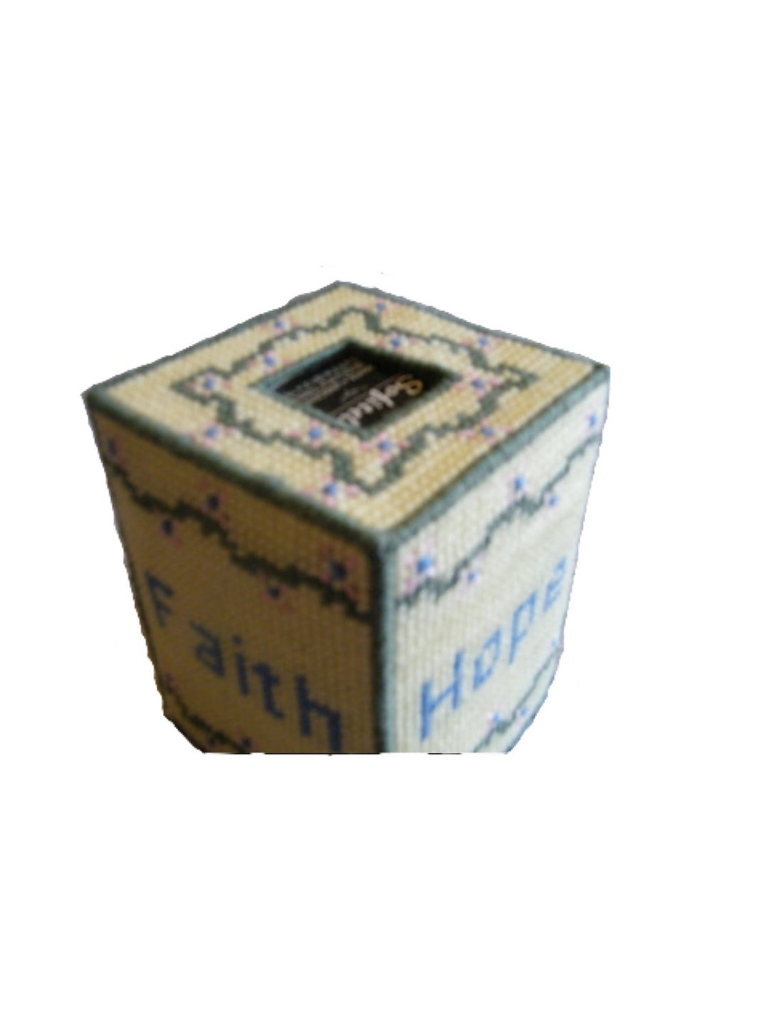 PATTERN: Plastic Canvas Faith, Hope, Love, Grace Tissue Cover Pattern ...