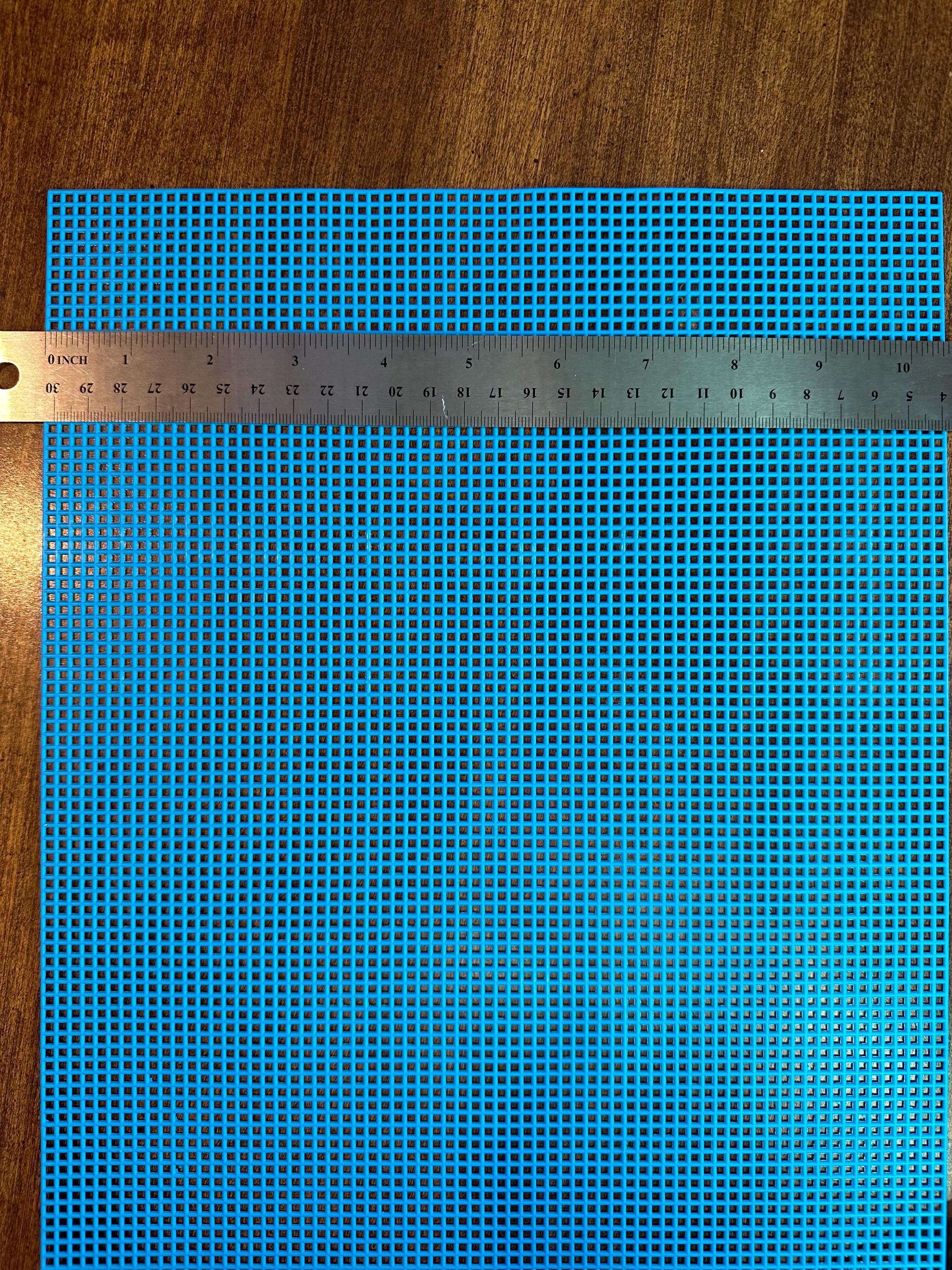 7 Mesh Florescent Blue Plastic Canvas Sheet, 10.5 X 13.5 Plastic Canvas ...