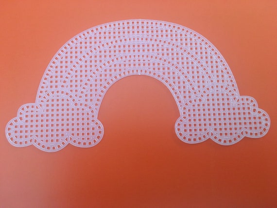 Precut plastic canvas rainbow cutout Precut rainbow shape | Etsy