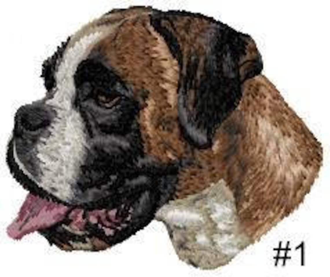 Boxer Embroidered Paw Print Hand Towel | Etsy