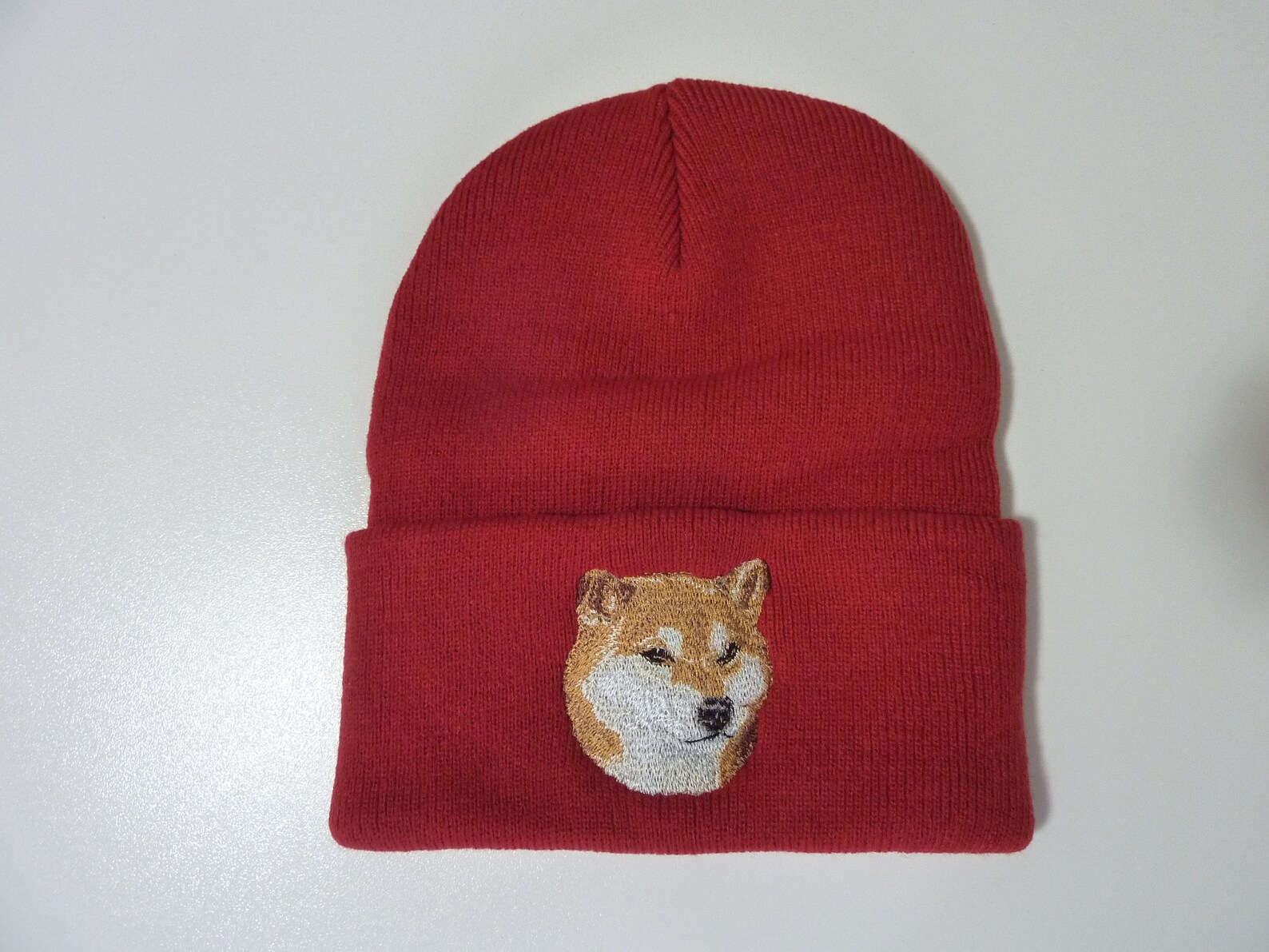 Shiba Inu Embroidered Beanie - Etsy UK