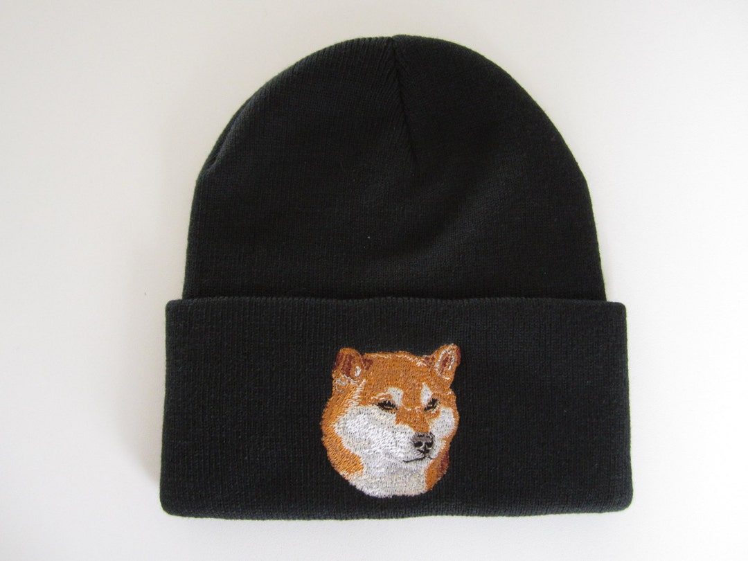 Shiba Inu Embroidered Beanie - Etsy UK