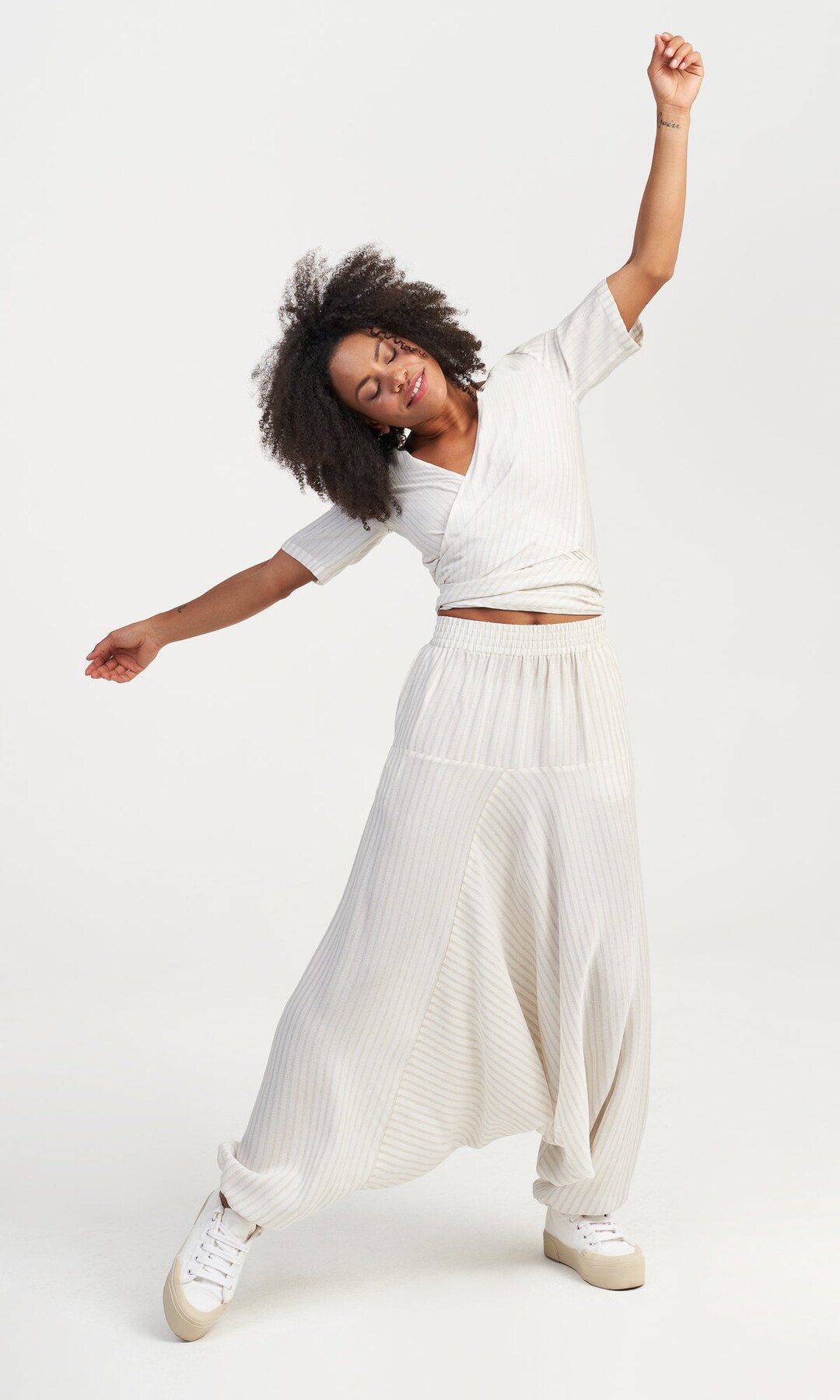 Linen Stripes Matching Set - Etsy