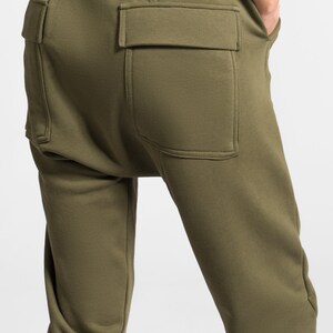 Drop Crotch Pants With Flap Pockets Elastic Waisline Relaxed Fit - Etsy