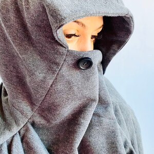 NEW Dark Grey Hood Accessory / Full Covered Hood / Adjustable Face ...