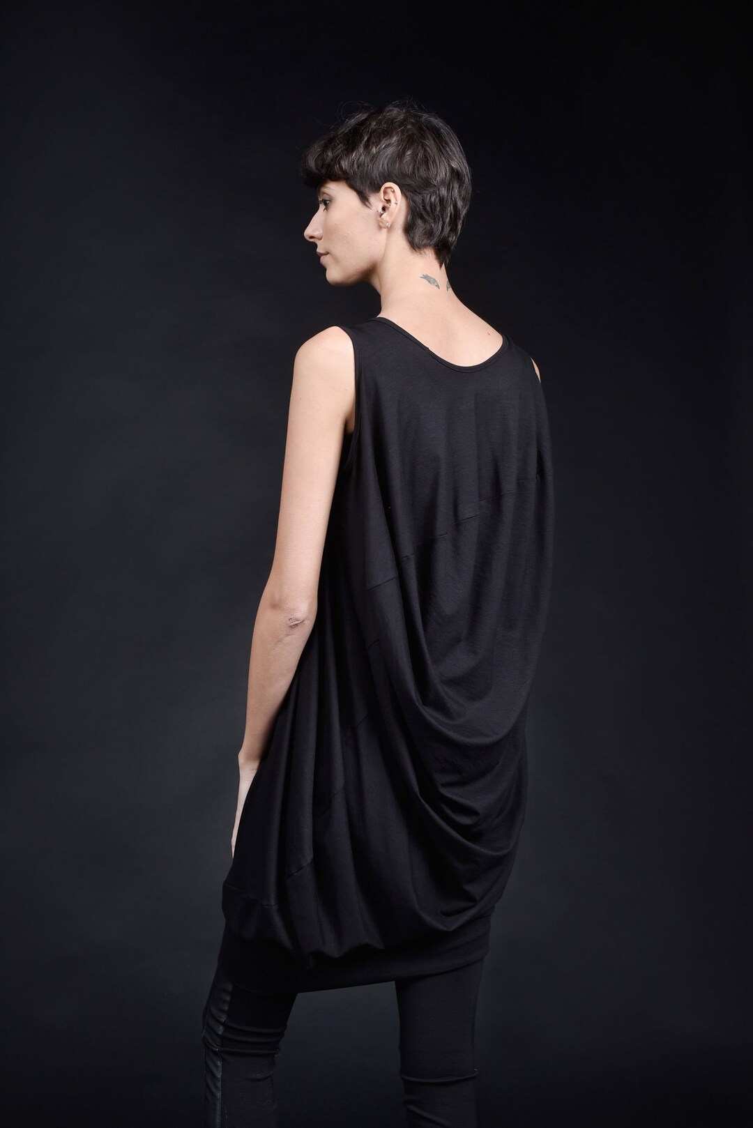 Sleeveless Maxi Draped Tunic Top A02783 - Etsy