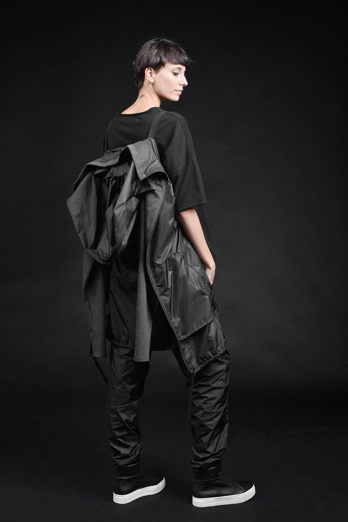 Elegant Hooded Sporty Jacket A90403 | Etsy