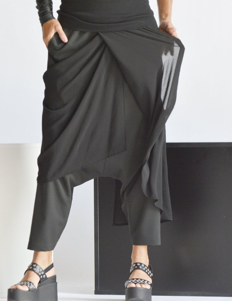 Elegant Draped Drop Crotch Pants A90510 | Etsy