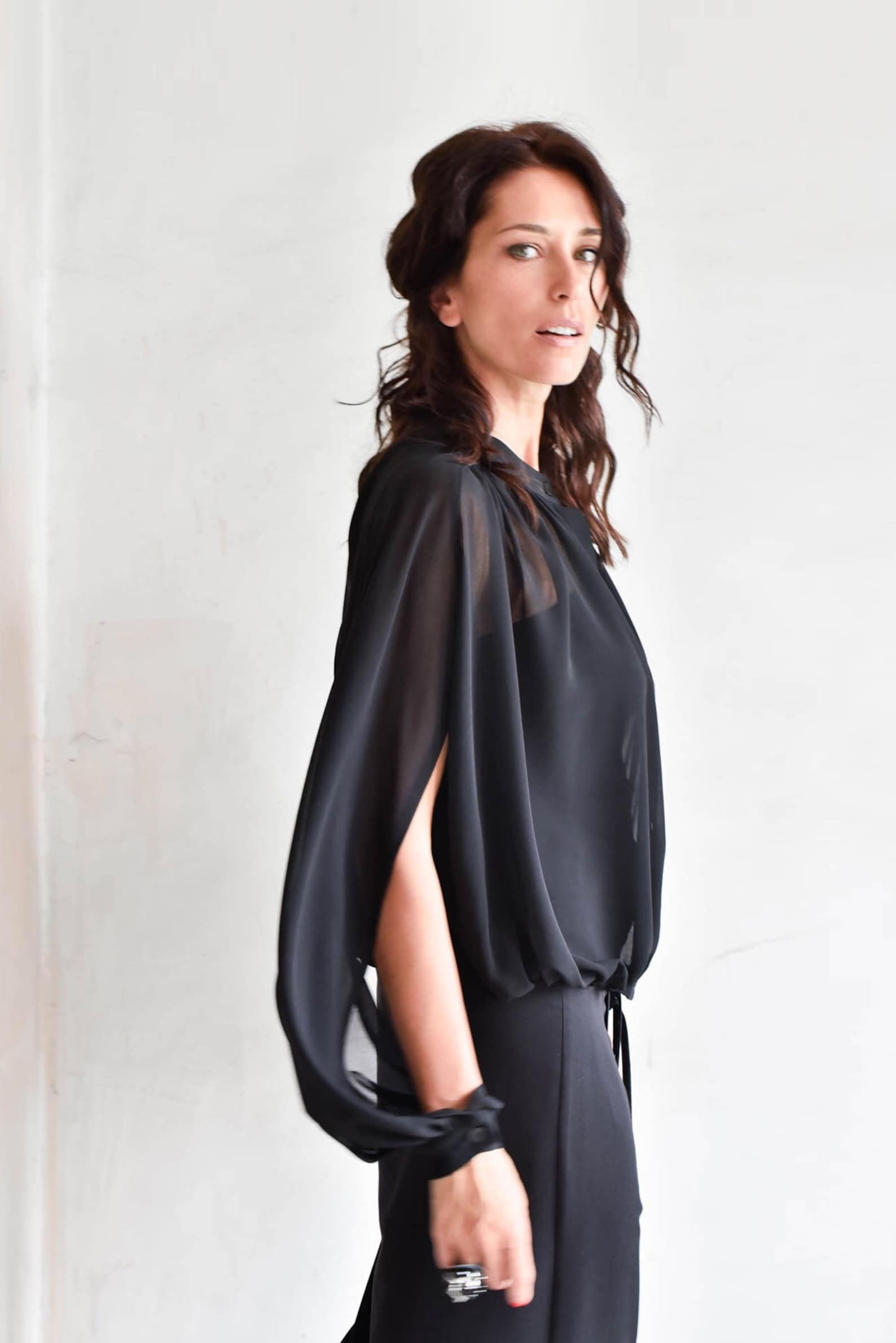 NEW COLLECTION Elegant Open Sleeves Chiffon Shirt by AAKASHA - Etsy