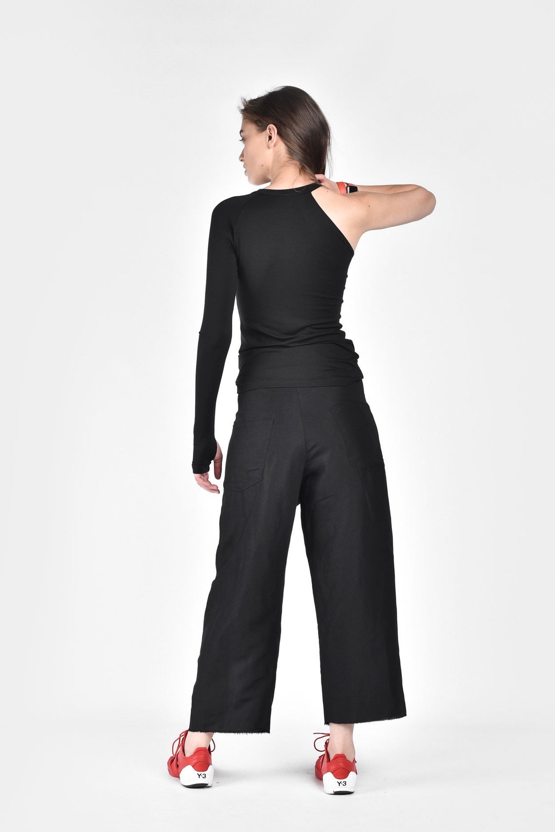 NEW Loose Linen Overlapping Pants Handmade by AAKASHA A90071 | Etsy