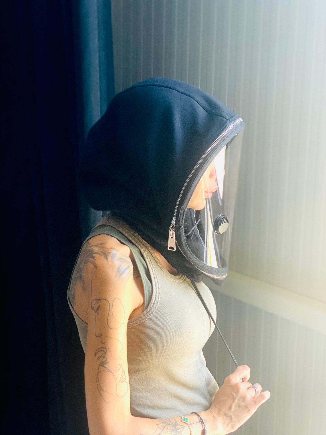 Fully Closed Hooded Face Shield Hooded Face Shield Anti Fog - Etsy