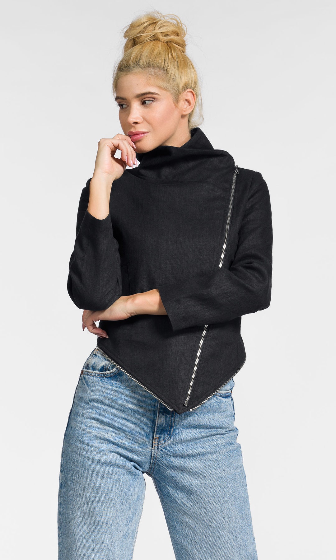 Detachable Basque Waistline Blazer A92076 - Etsy