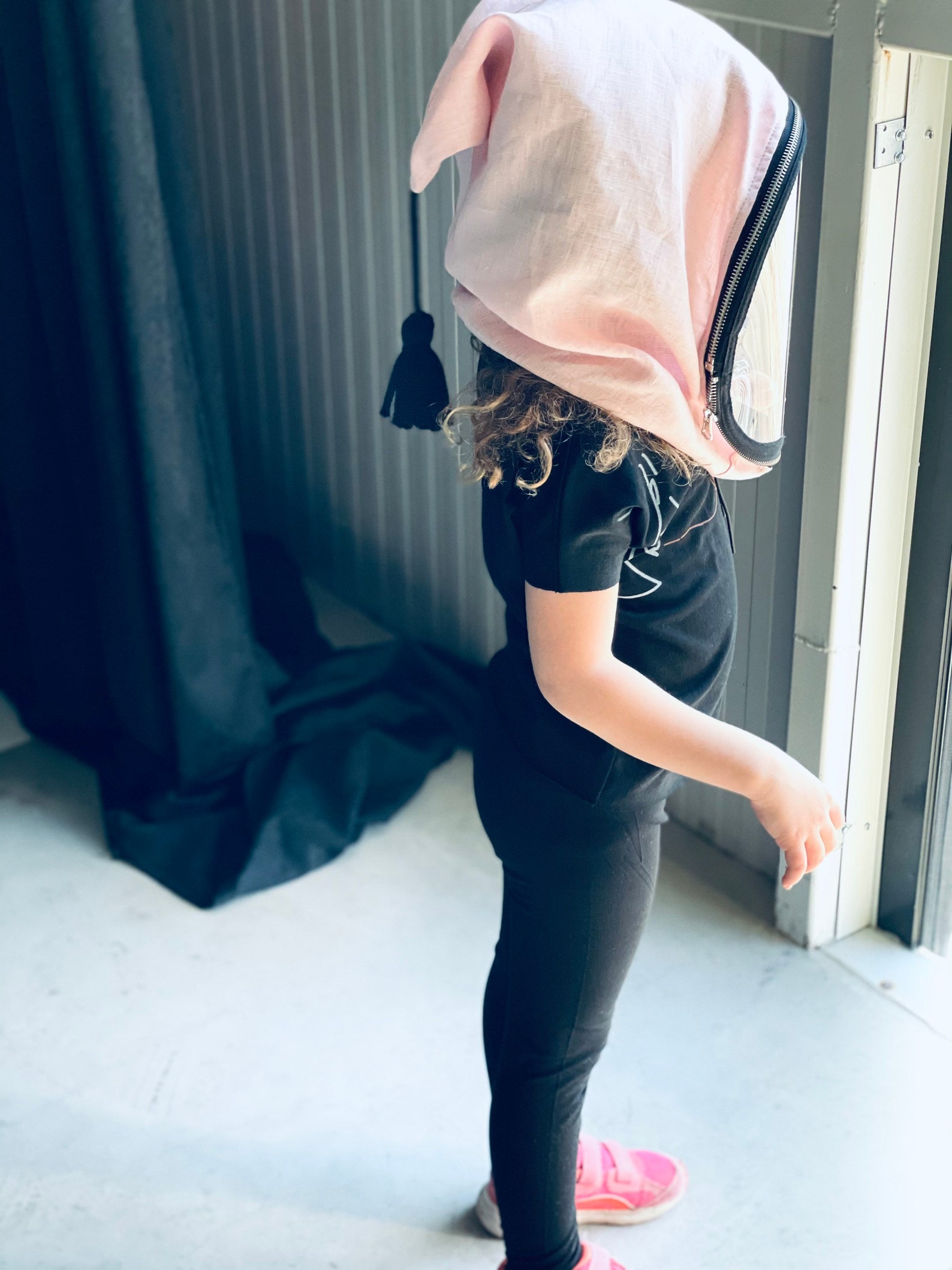 Fully Closed Hooded Kids Shiled Linen Hooded Face Shield - Etsy