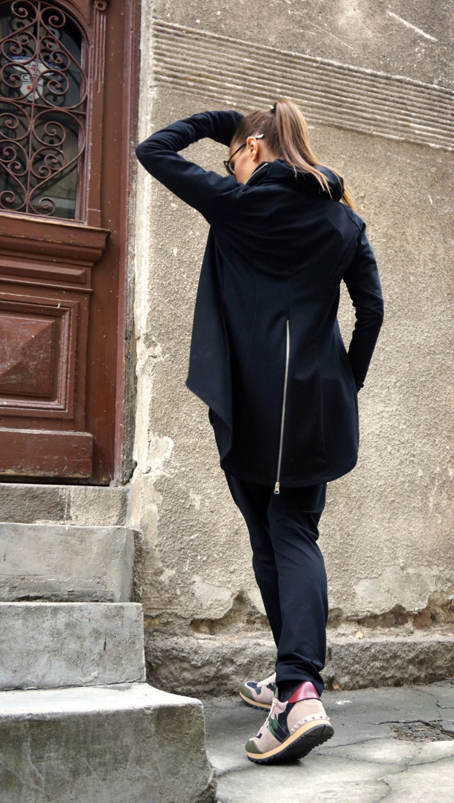 NEW Collection Black Zipper Blazer / Spring Summer Coat / Extravagant ...