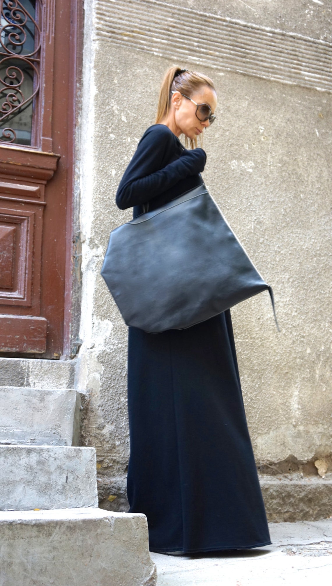 NEW Spring Summer Genuine Leather Black Bag / High Quality - Etsy