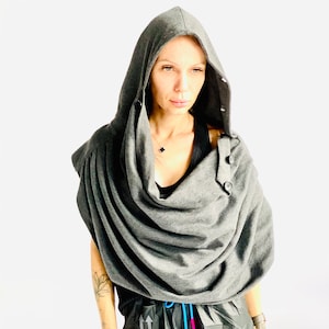NEW Dark Grey Hood Accessory / Full Covered Hood / Adjustable Face ...