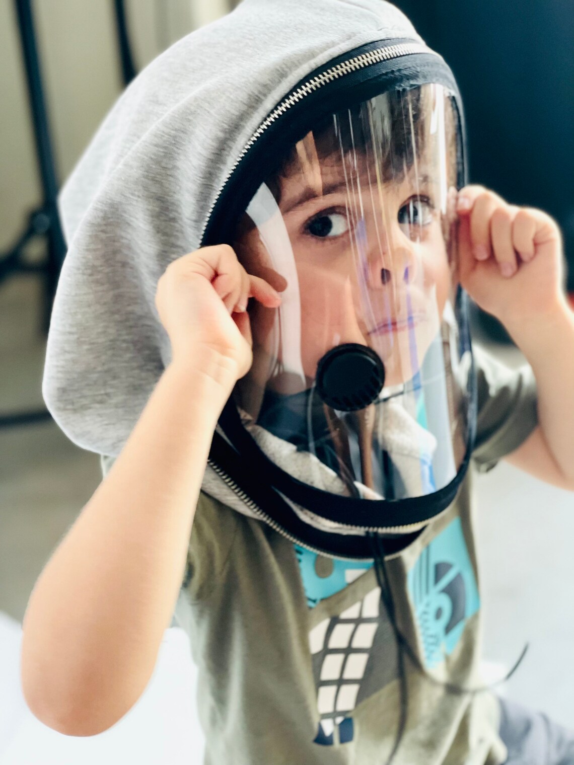 Fully Closed Hooded Kids Shield Hooded Face Shield Anti Fog - Etsy
