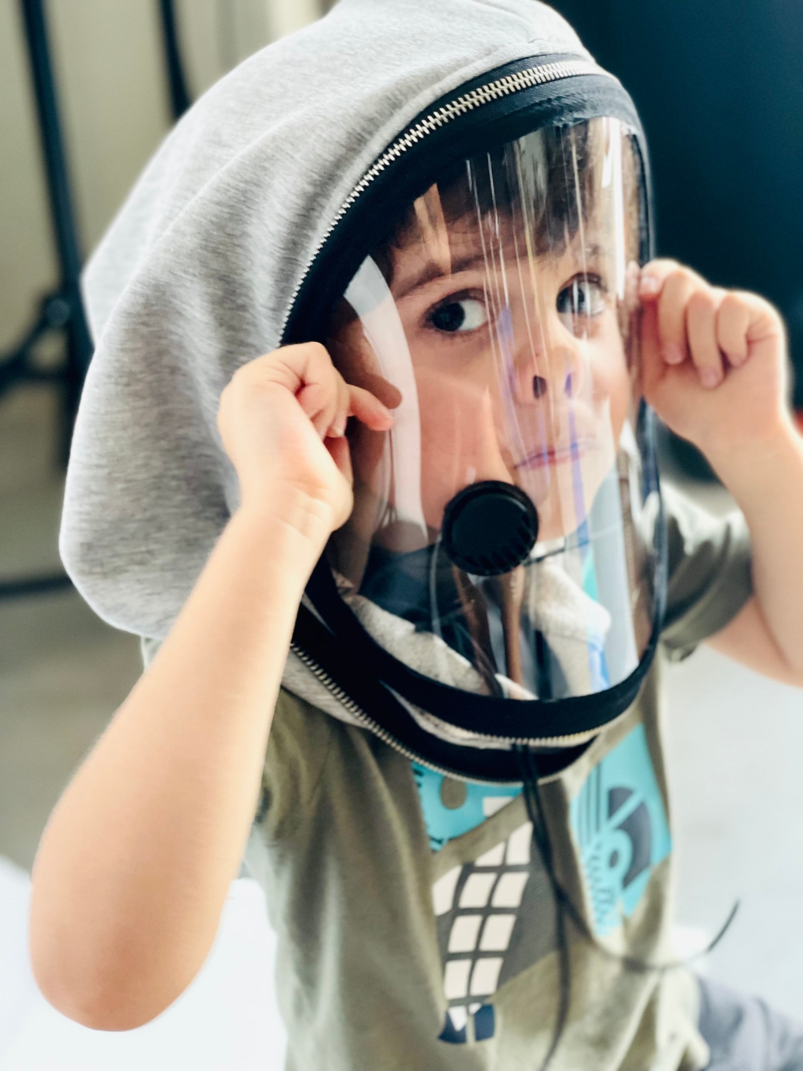 Fully Closed Hooded Kids Shield Hooded Face Shield Anti Fog - Etsy
