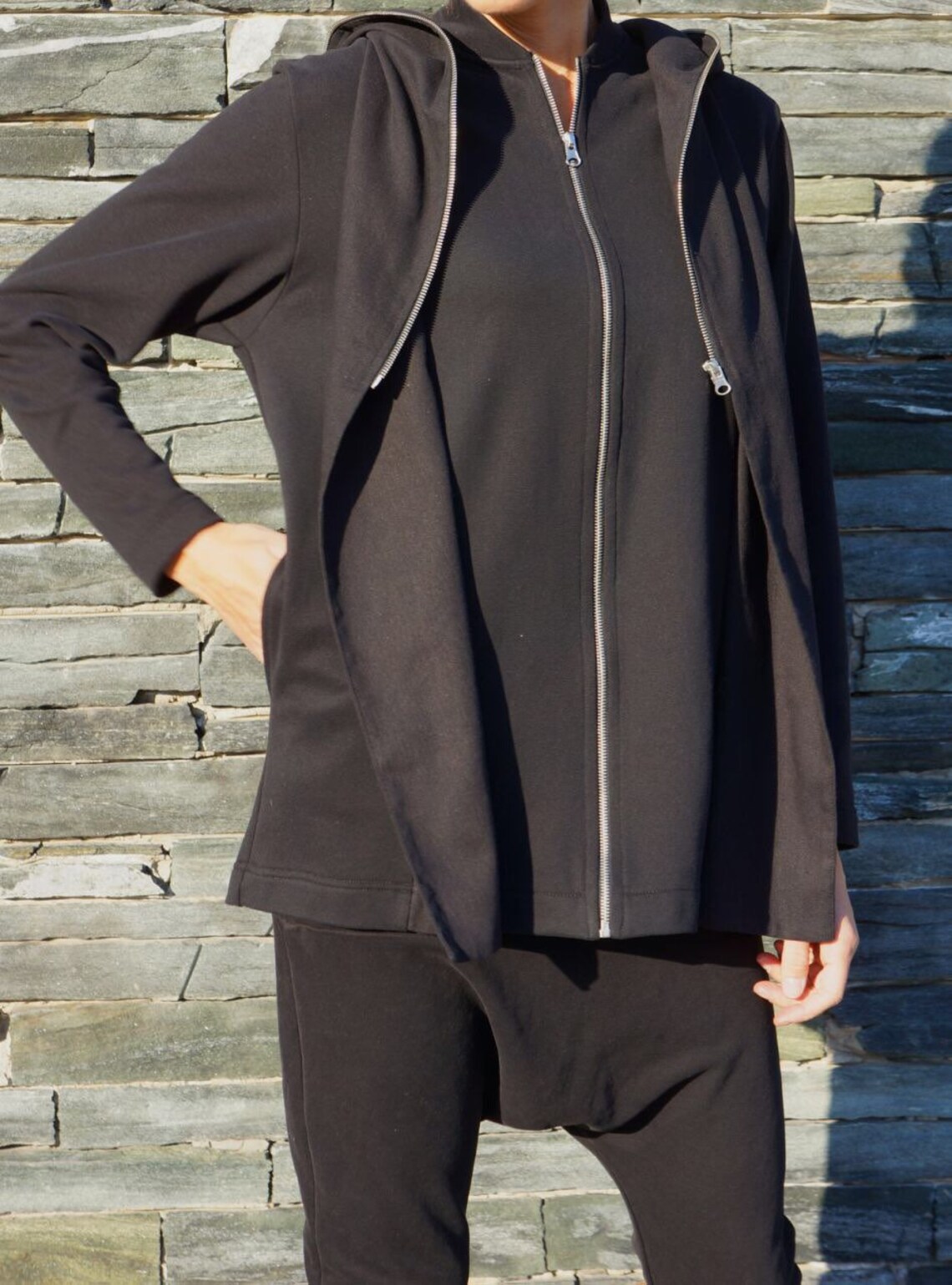 NEW Collection Double Zipper Blazer / Cotton Hooded Coat - Etsy