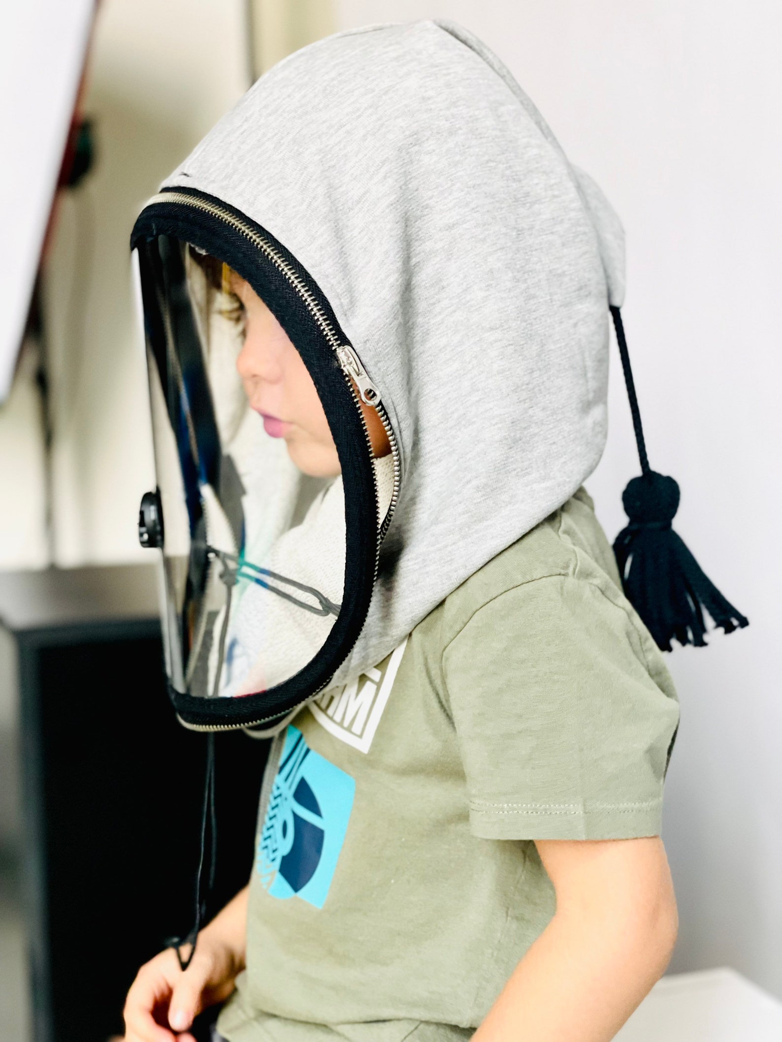 Fully Closed Hooded Kids Shield Hooded Face Shield Anti Fog | Etsy