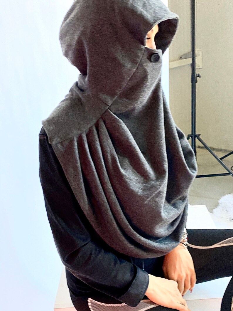 NEW Dark Grey Hood Accessory / Full Covered Hood / Adjustable | Etsy