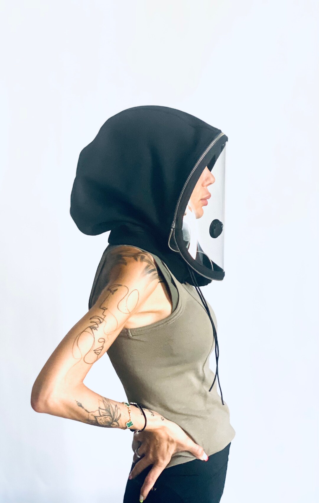 Protective Face Wear, Hooded Face Shield, Anti Fog Vent Mask ...