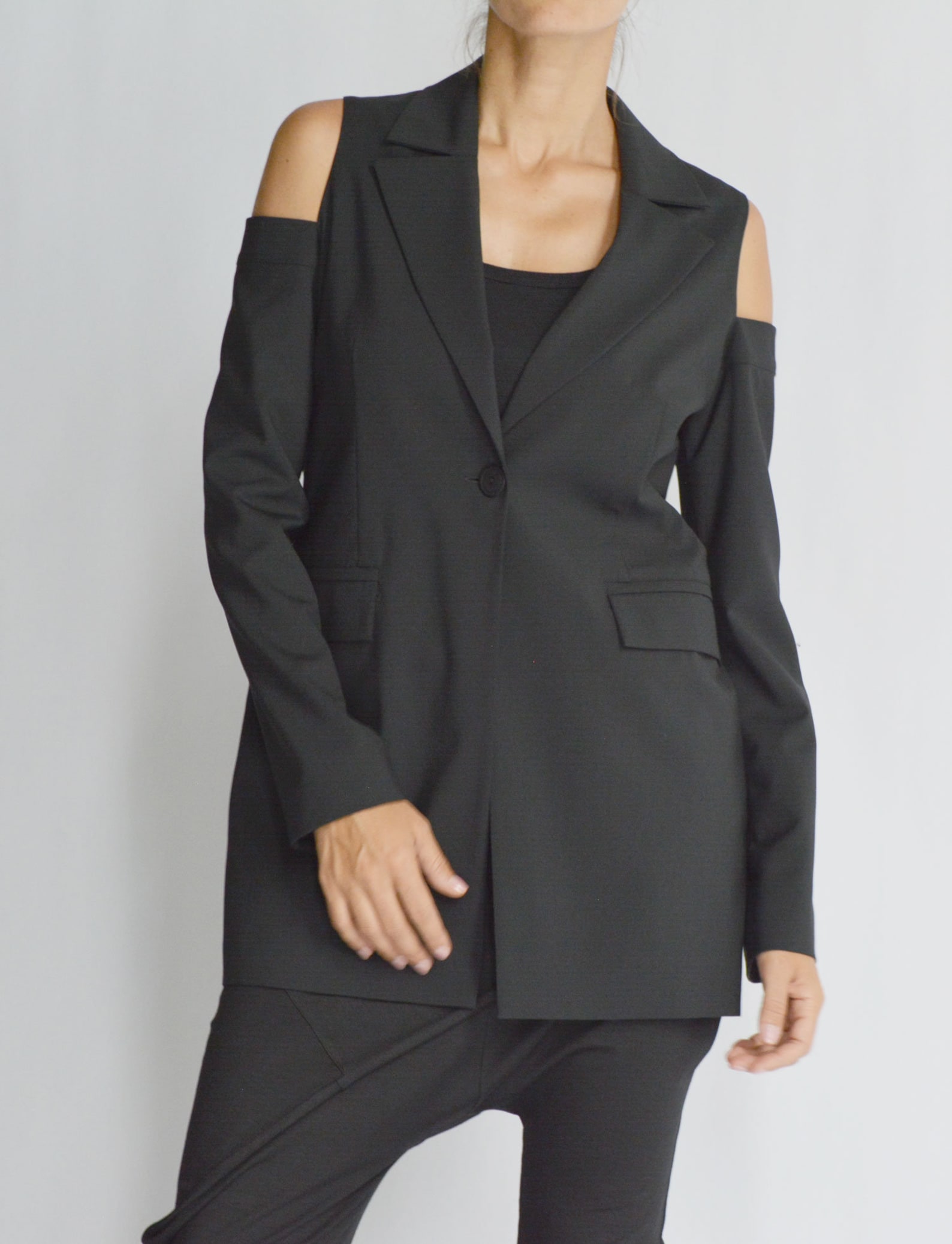 Elegant Open Showlder Classic Blazer A90513 - Etsy