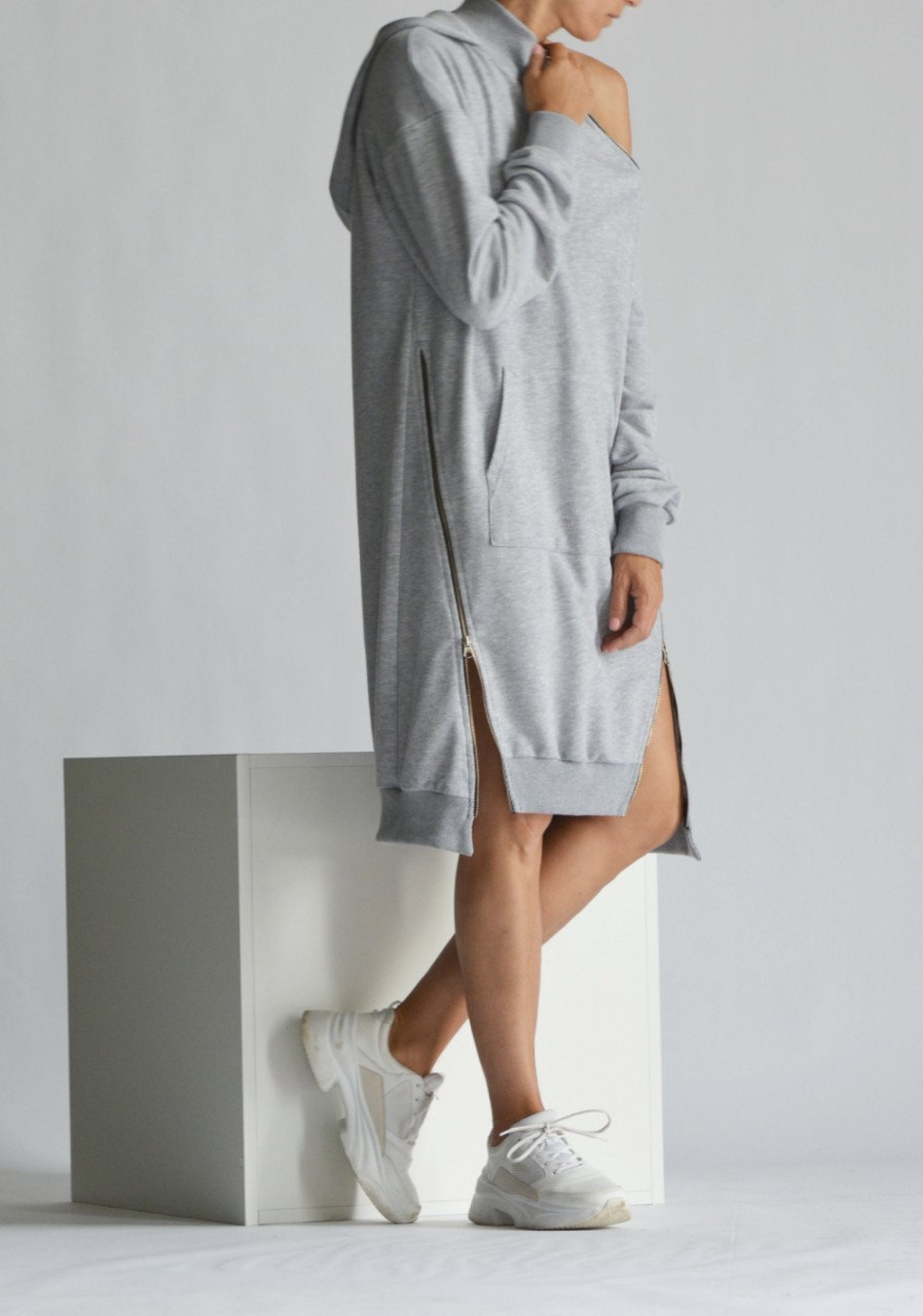 Extra Long Hoodie Dress A08895 - Etsy UK