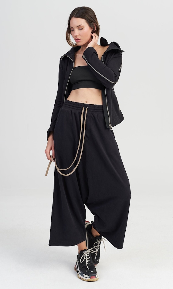 Cropped Drop Crotch Pants - Etsy