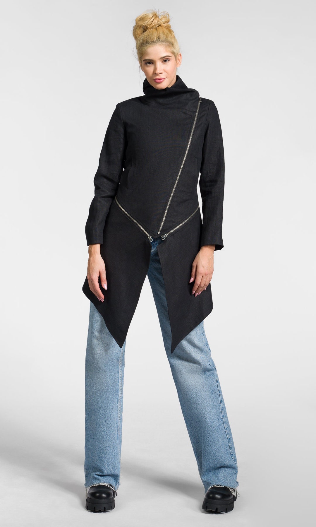 Detachable Basque Waistline Blazer A92076 - Etsy