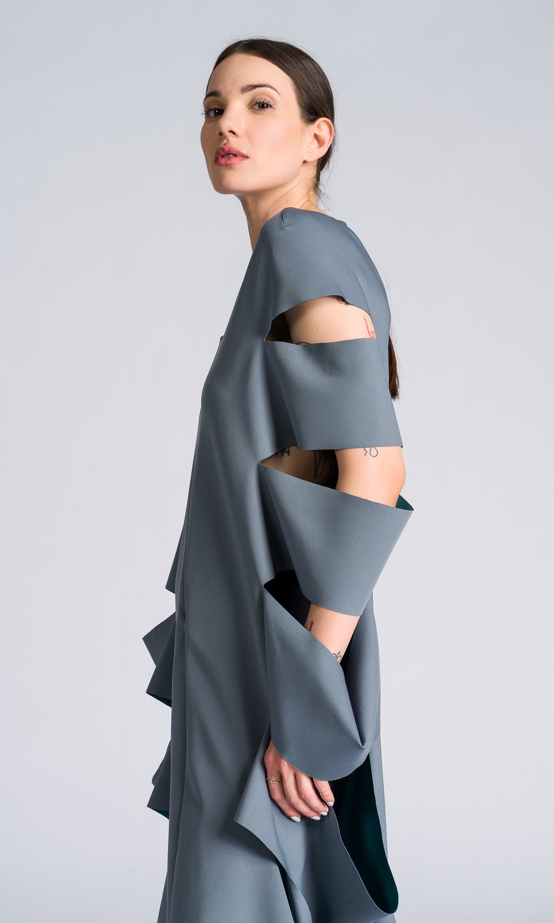 Sleeveless Tunic With Side Cutouts A92300 - Etsy