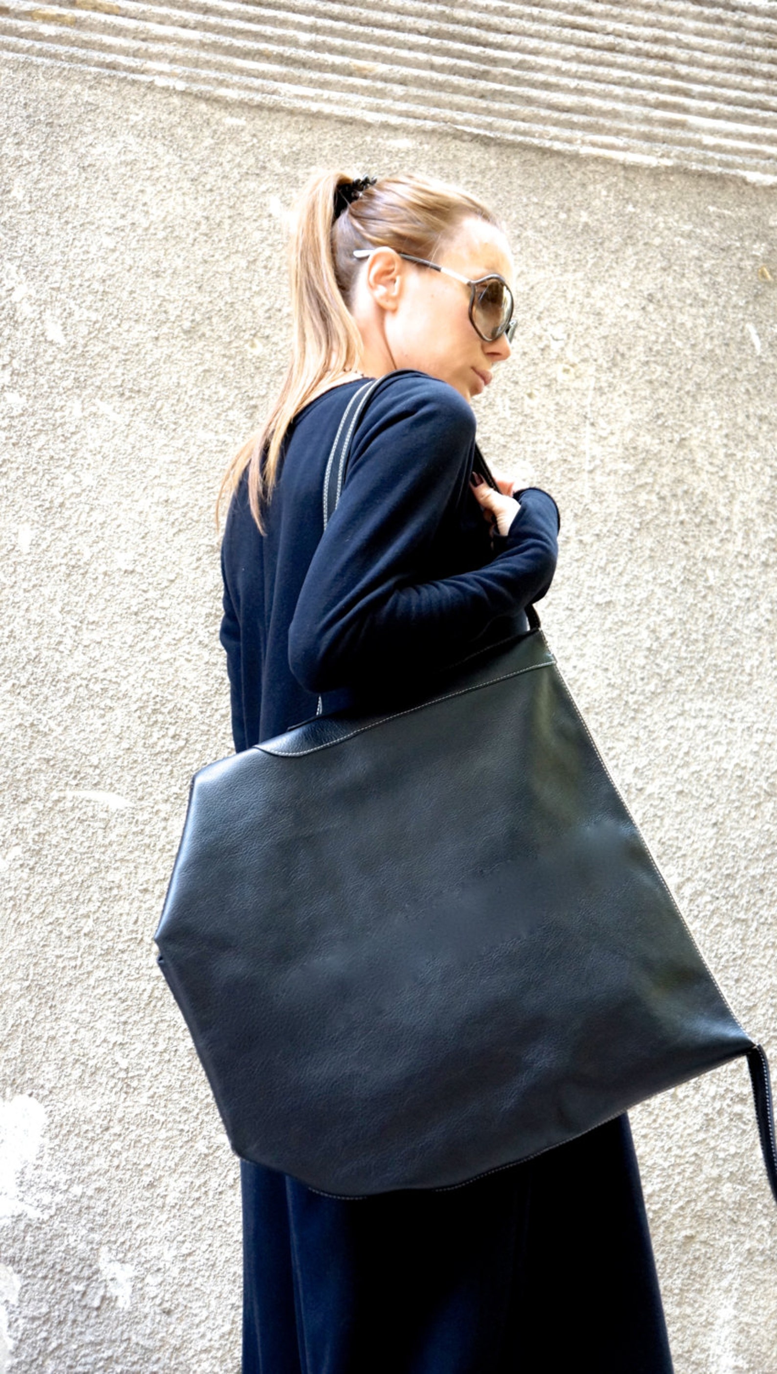 NEW Spring Summer Genuine Leather Black Bag / High Quality - Etsy
