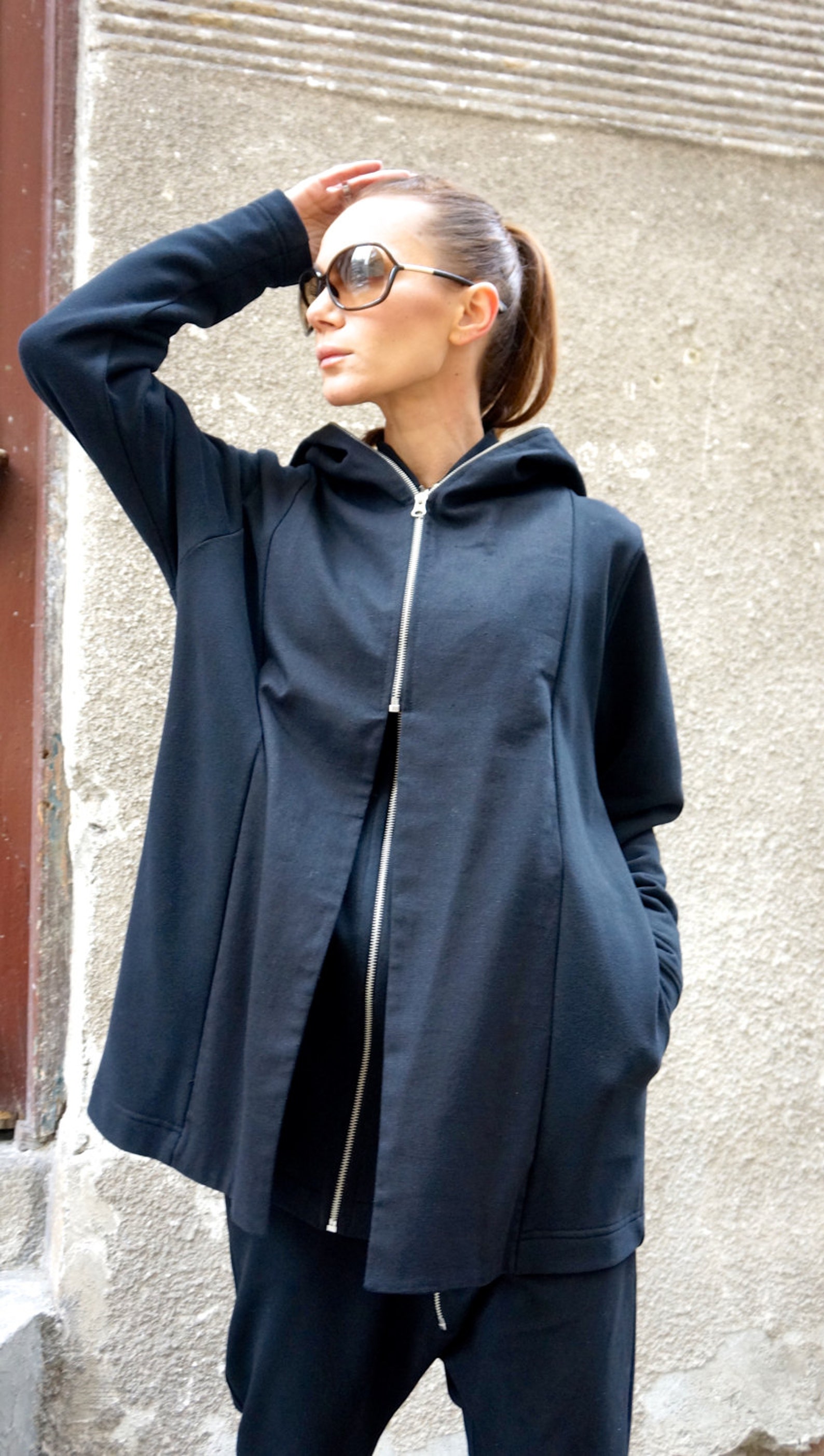 NEW Collection Double Zipper Blazer / Cotton Hooded Coat - Etsy