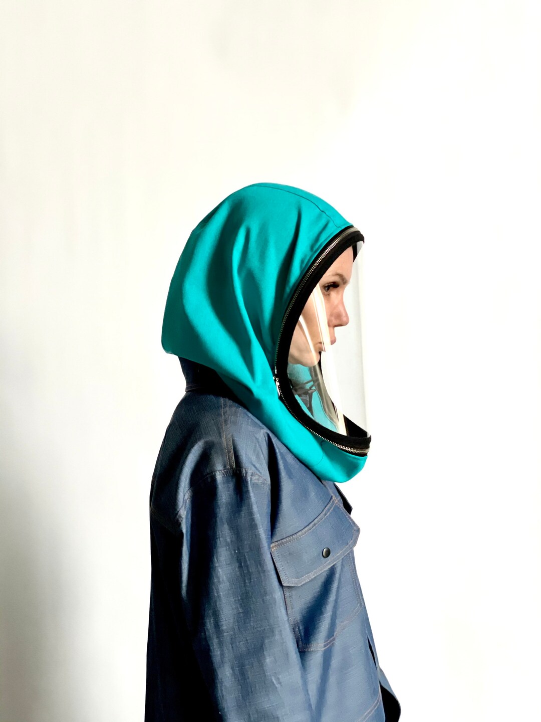 Linen Hooded Face Shield, Full Face Covering - Etsy UK